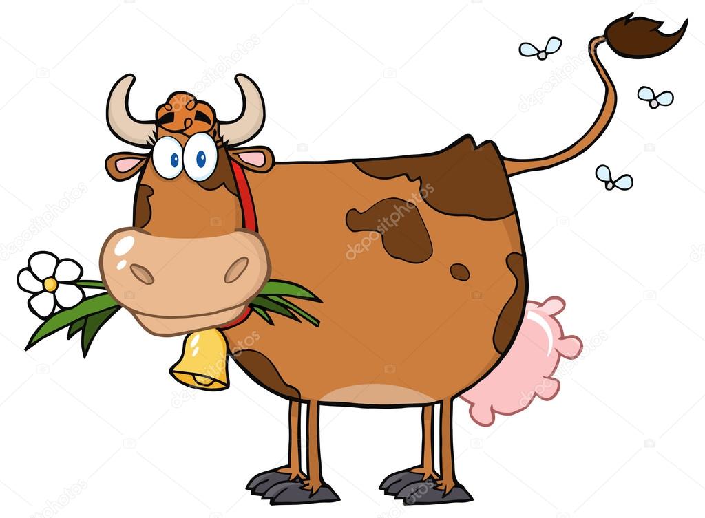 Brown Dairy Cow Stock Vector by ©HitToon 61070915
