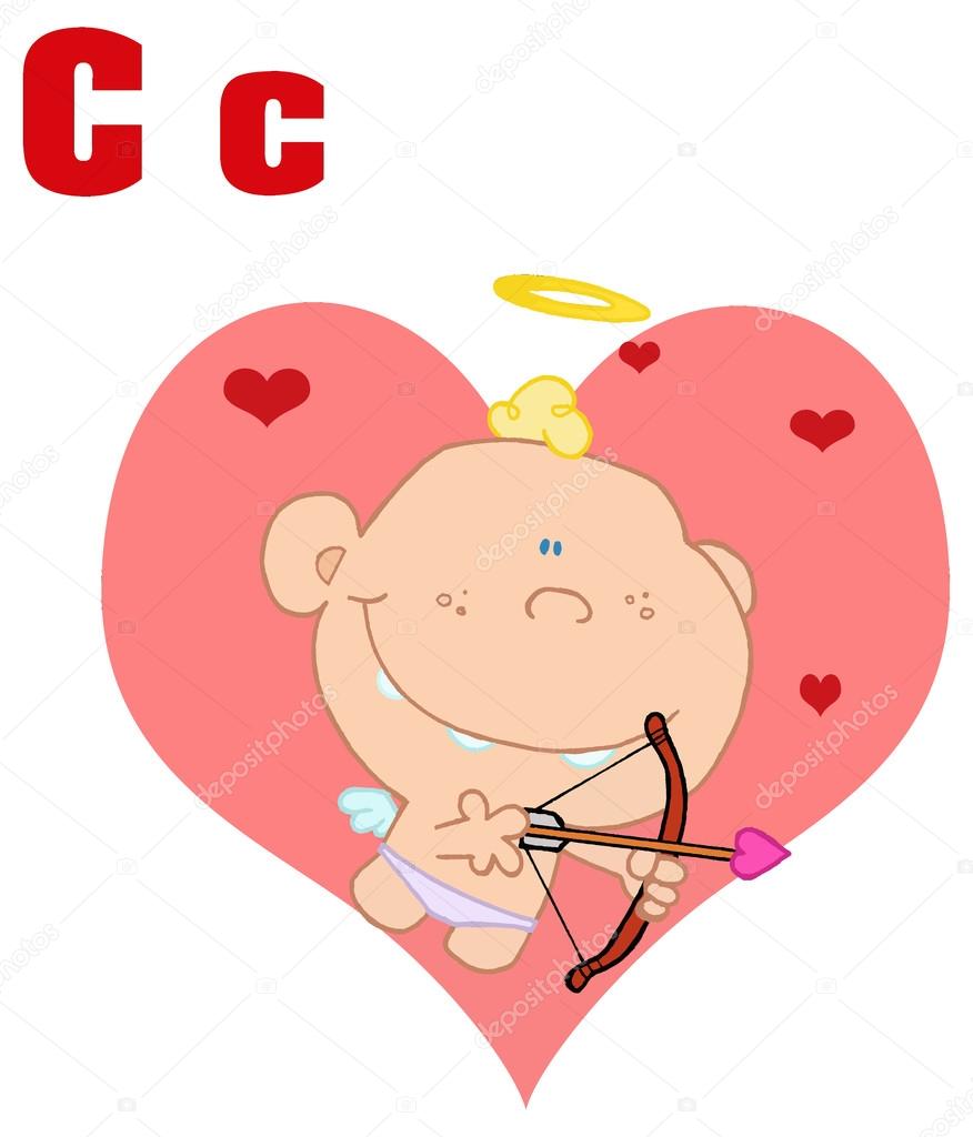 Image vectorielle Alphabet lettre C avec Cupidon par ©HitToon - 61071215