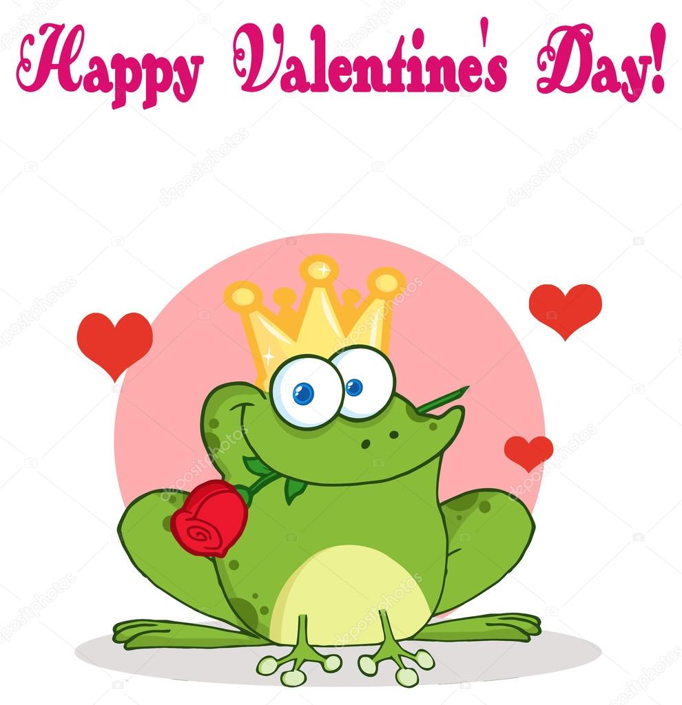 Personaje de príncipe rana con corazones 2024