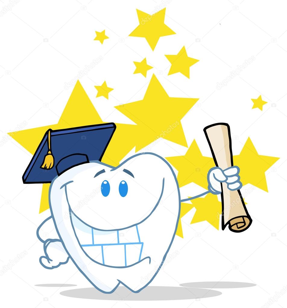 Cartoon tooth student Stock Vector Image by ©HitToon #61075719