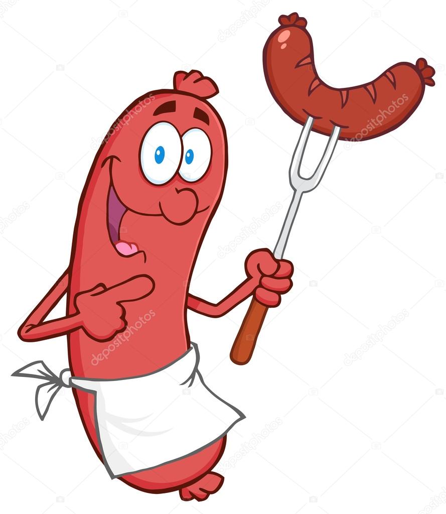 Wurst-Zeichentrickfigur Stock-Vektorbild von ©HitToon 61077837