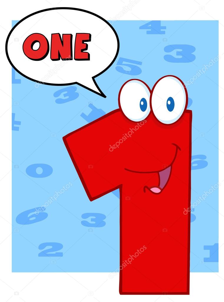 Number One Cartoon Character Stock Vector Image by ©HitToon #61078601