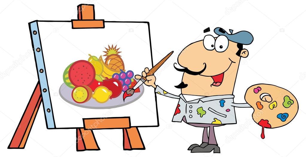 Cartoon Person Painting Clip Art