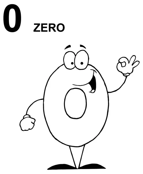 Funny Cartoon 0 Number Stock Vector Image by ©HitToon #61079443