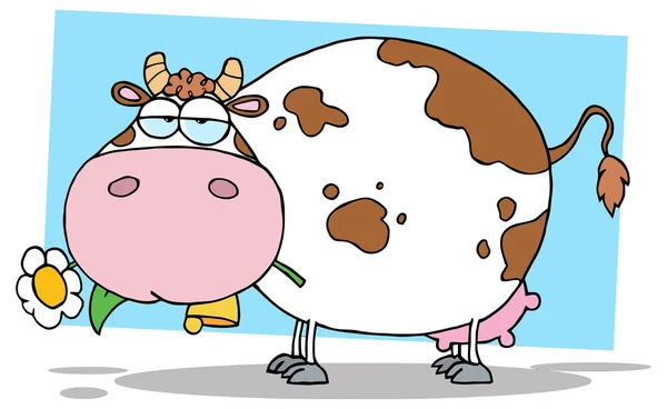 Fat Cow Cartoon Character ⬇ Vector Image by © HitToon | Vector Stock ...