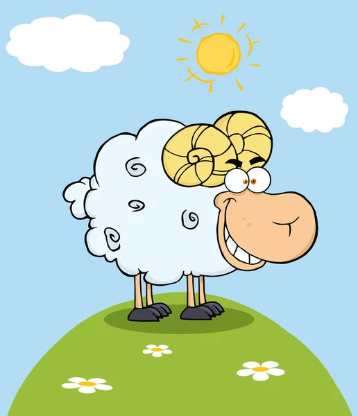 Ram Leading Three Sheep. Stock Vector Image by ©HitToon #61080937