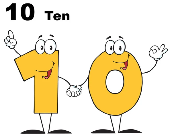 Number Ten Cartoon Character Stock Vector by ©HitToon 61083537