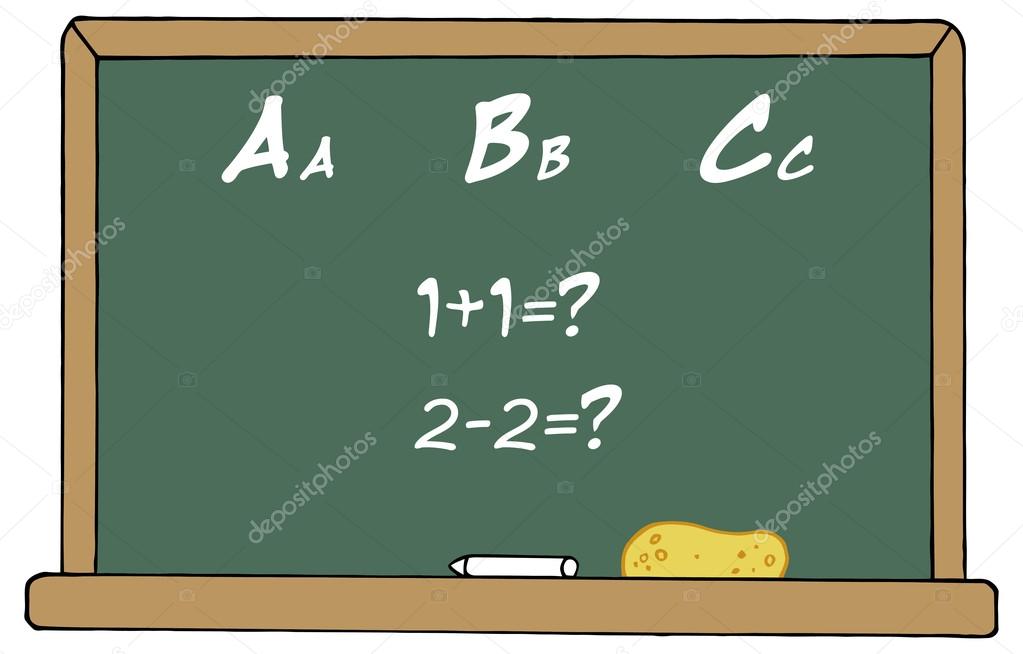 Blackboard with Mathematics tasks Stock Vector Image by ©HitToon #61080851