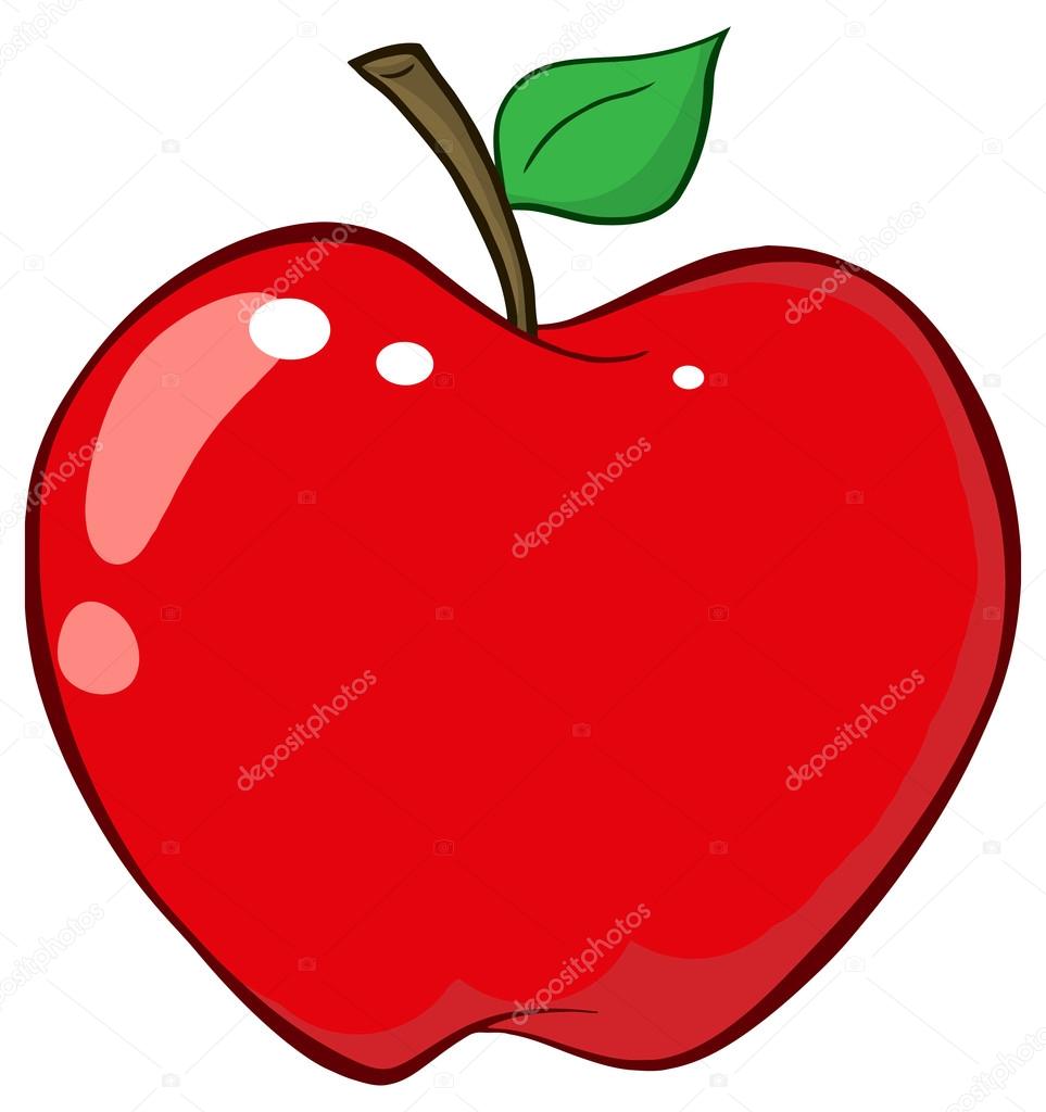 Dibujos animados manzana roja Vector de stock #61084251 de ©HitToon