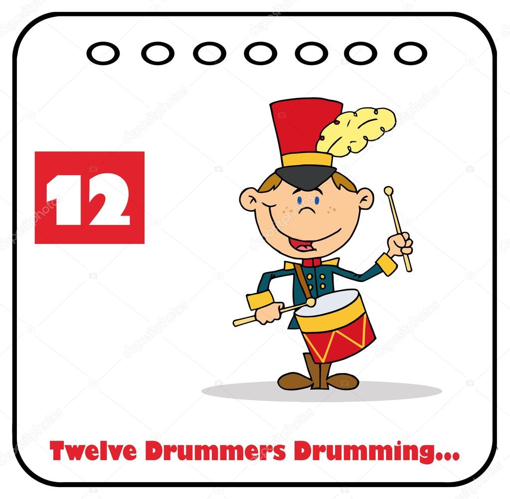 Christmas Calendar with number 12 Stock Vector by ©HitToon 61085705