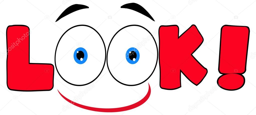 Smile Cartoon Text Look Stock Vector by ©HitToon 61085717