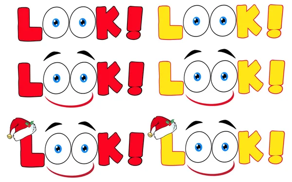 The Word Look With Eyes Clipart
