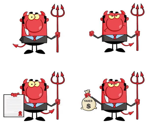 Cartoon red devil — Stock Vector © kanate #13830278