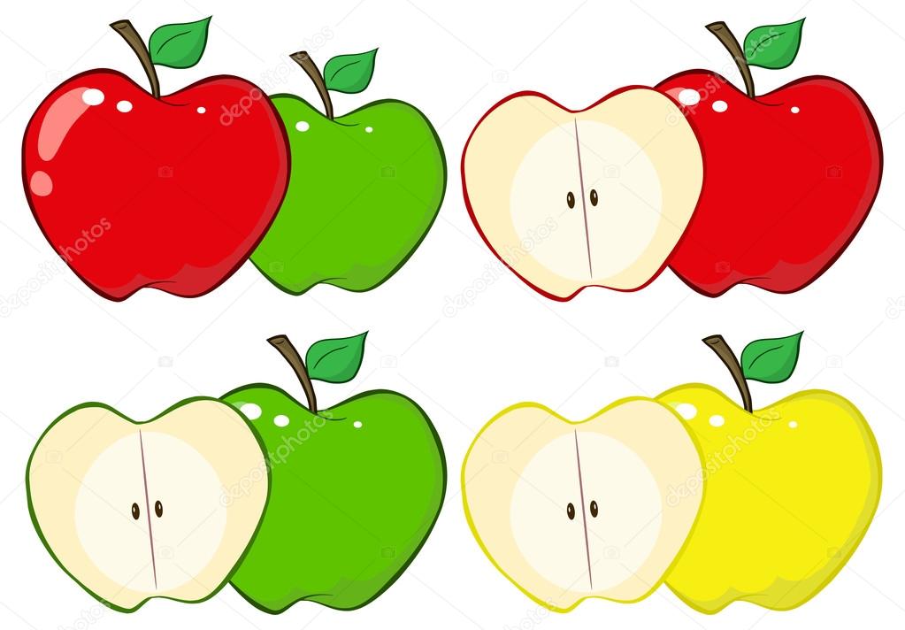 Four Apples Clipart
