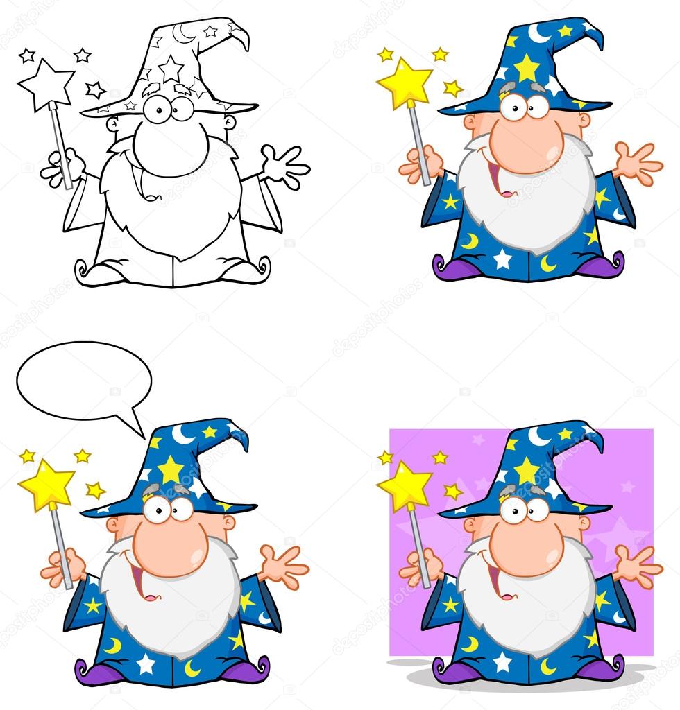 Cartoon Wizard character Stock Vector Image by ©HitToon #61109145