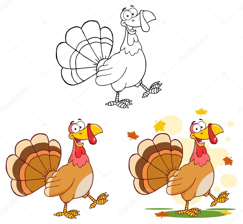 Turkey Cartoon Character Stock Vector by ©HitToon 61109971