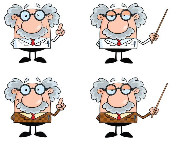 Scientist Cartoon Character set — Stock Vector © HitToon #61111005