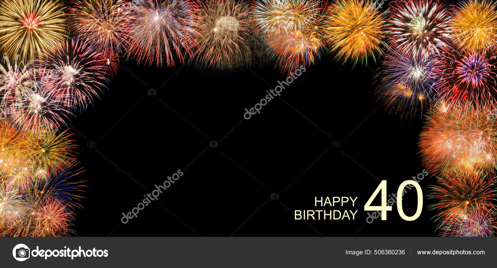 Congratulations 40Th Birthday Stock Photo by ©filmfoto 506360236