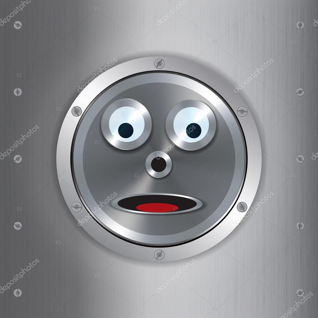 Surprised robot face background Stock Vector by ©elaineitalia 111378704