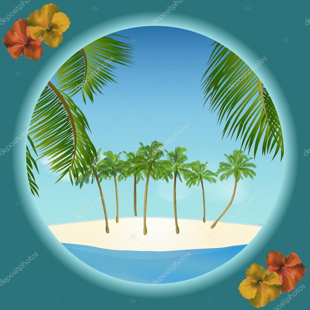 Tropical island border Stock Photo by ©elaineitalia 70657481