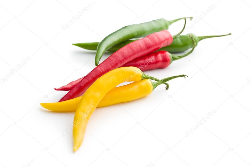 Different colors chilli peppers. Stock Photo by ©jirkaejc 114998138
