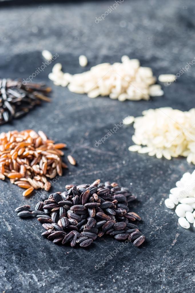 Different rice varieties. Stock Photo by ©jirkaejc 124006478