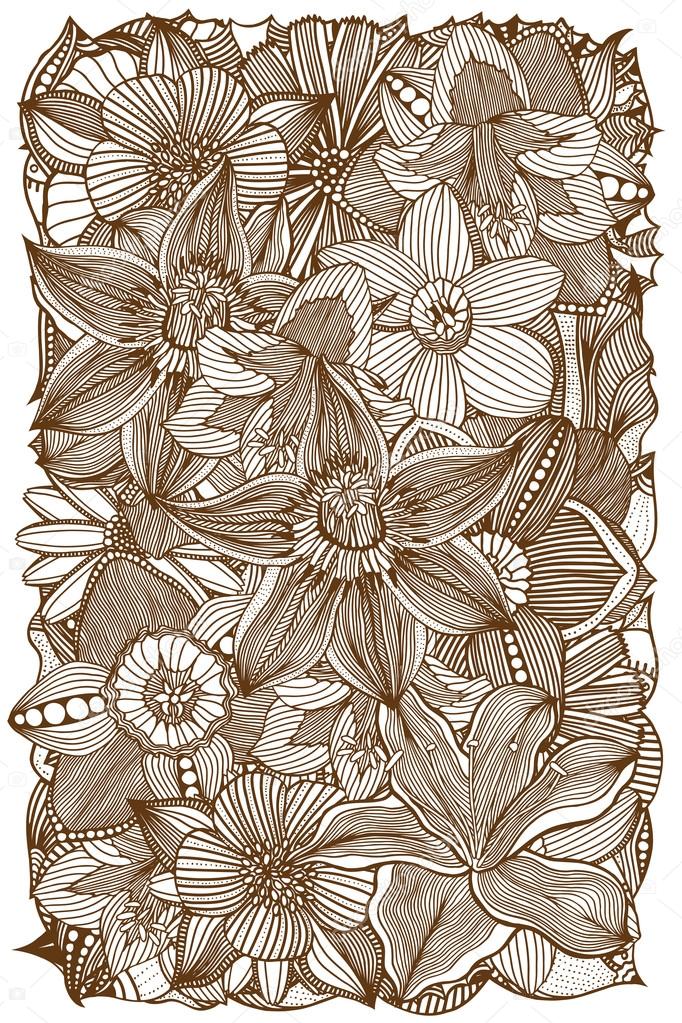 Floral zentangle vector illustration Stock Vector Image by ©frescomovie ...