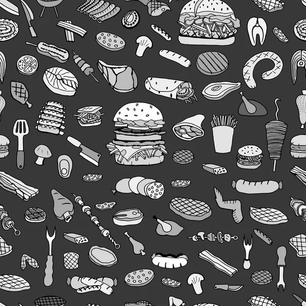 Barbecue Grill Pattern — Stock Vector © frescomovie #115613648