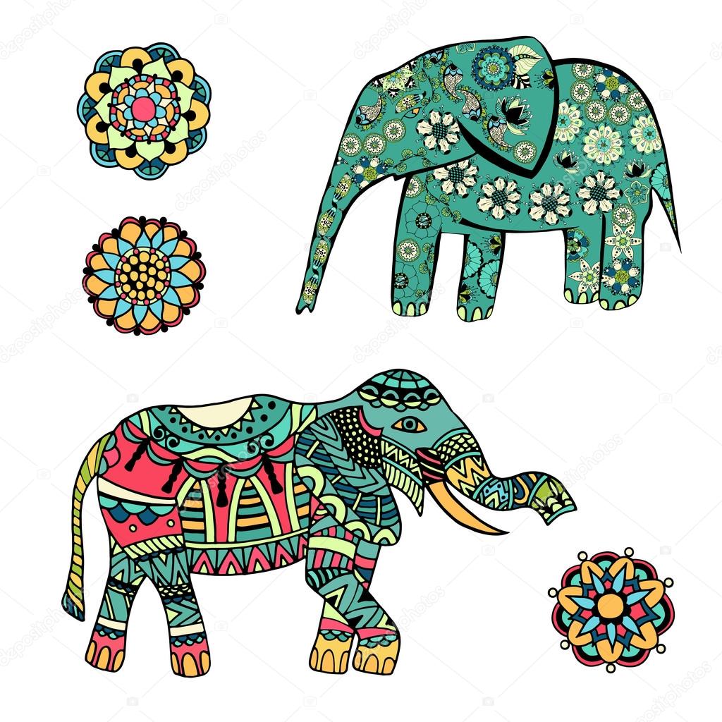 Stylized elephant Stock Vector Image by ©frescomovie #86088482