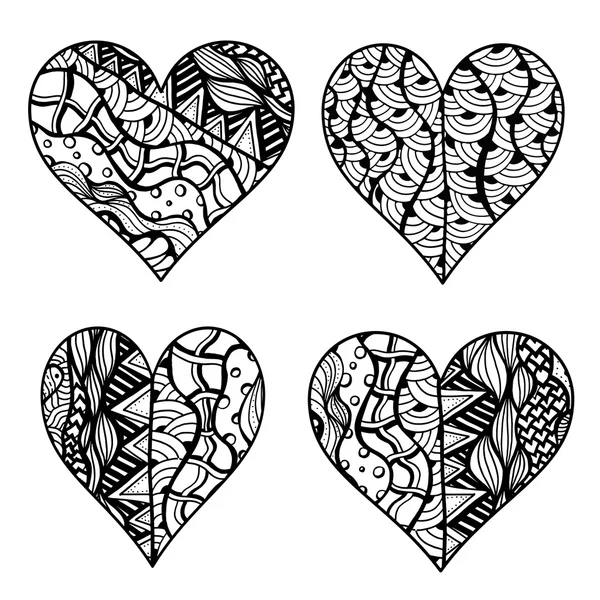 Zentangle style hearts Stock Vector Image by ©frescomovie #96452272