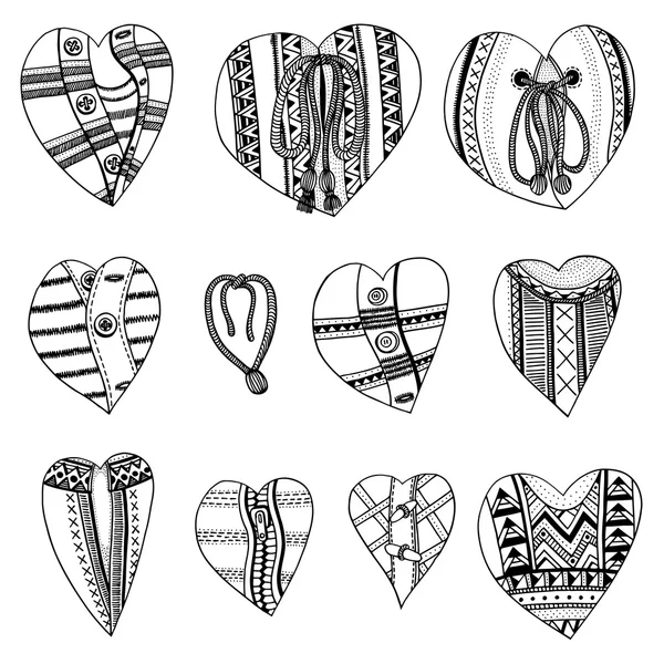 Zentangle style hearts Stock Vector Image by ©frescomovie #96452272