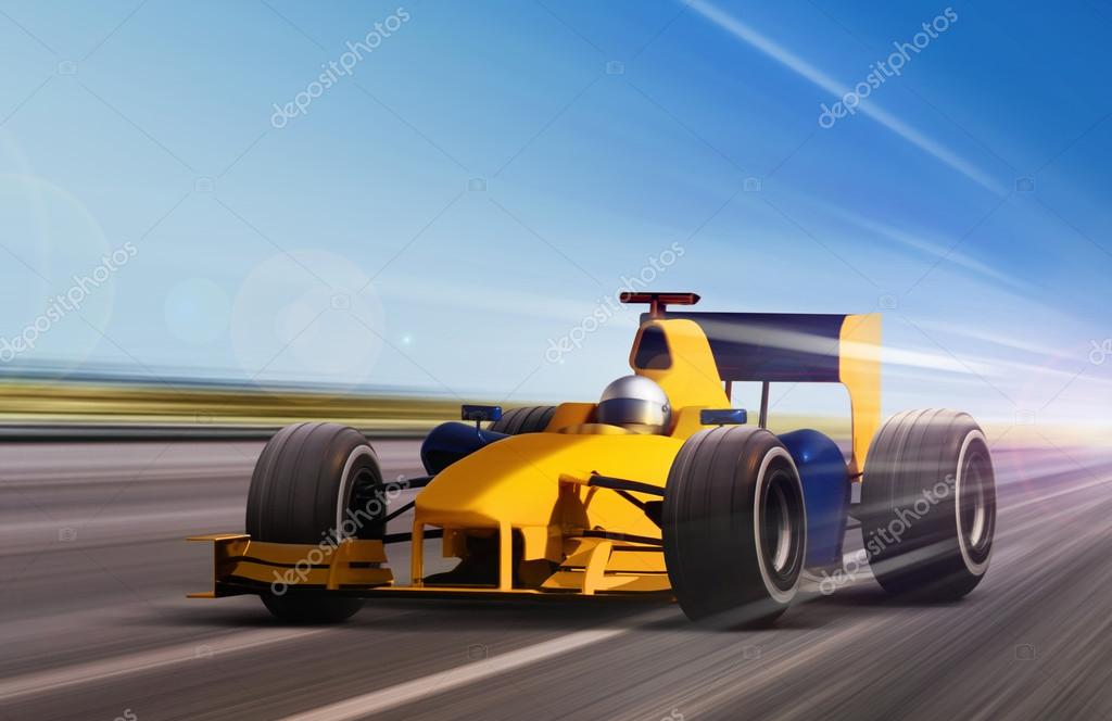 Yellow race car Stock Photo by ©ssuaphoto 113651128