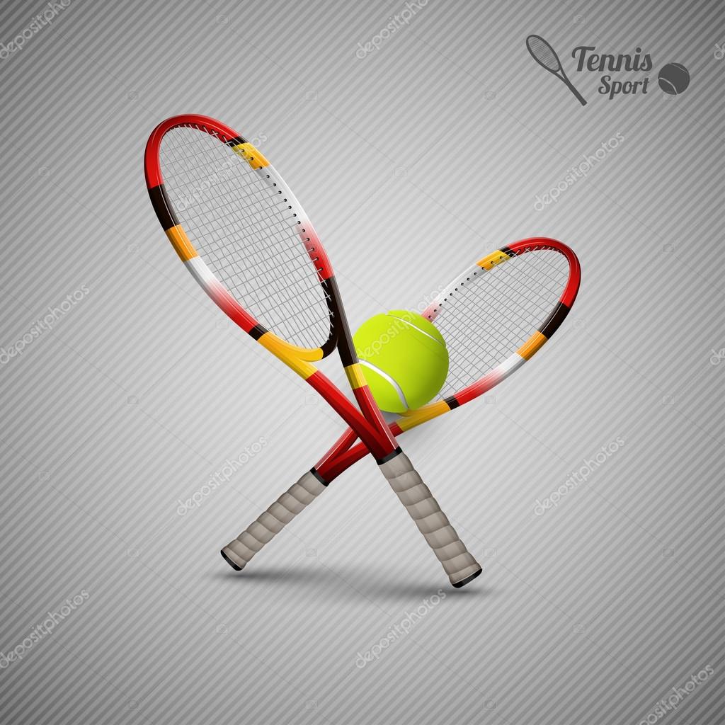 Vector tennis symbols as design elements, tennis balls, tennis r Stock ...