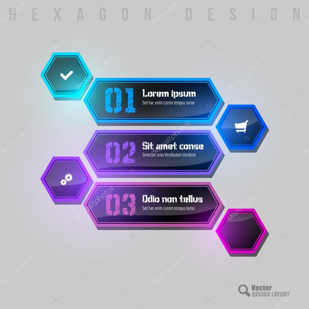 Colorful Hexagon Stock Vector by ©vlastas 73501233