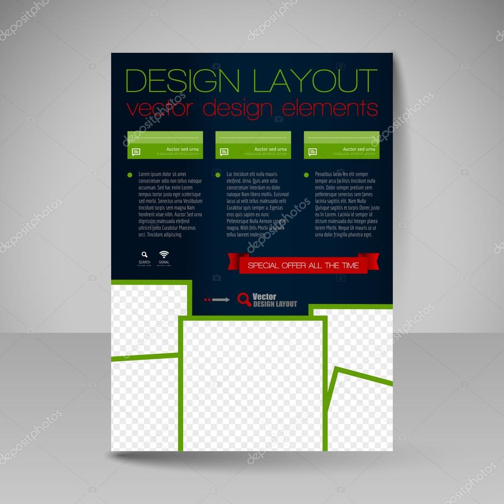 Site layout for design - flyer Stock Vector by ©vlastas 80931488
