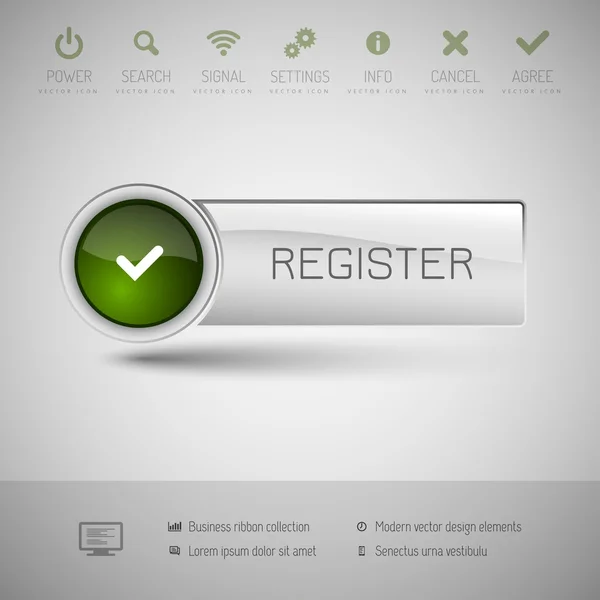 Register button Vector Art Stock Images | Depositphotos