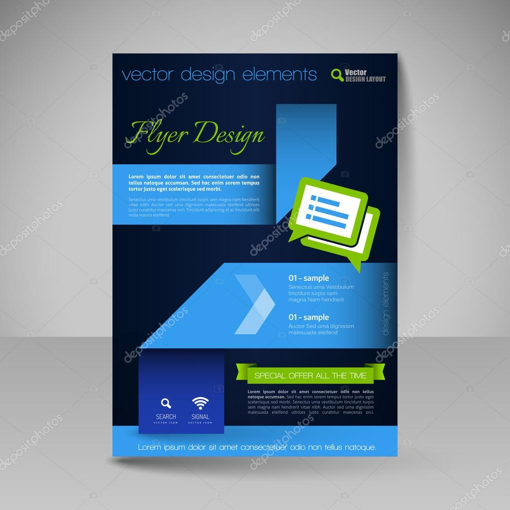 Site layout untuk desain - flyer Vektor Stok oleh ©vlastas 85828732