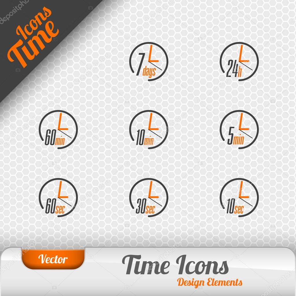 Vector Time Icons Stock Vector by ©vlastas 87244350