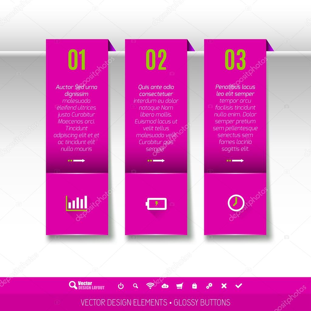 Vector tabs as design elements for business layouts. Stock Vector by ...