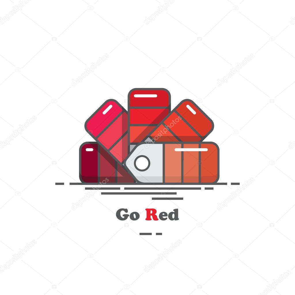 Flat design colour chart in shades of red Stock Vector Image by ...