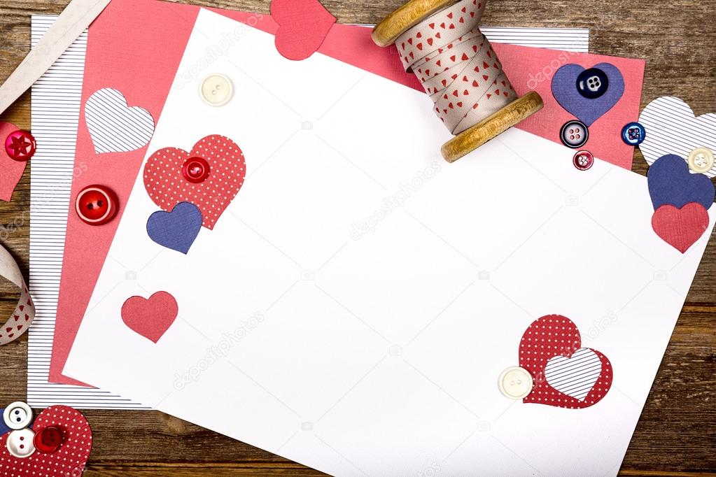 Scrapbooking background with craft paper Stock Photo by ©rixipix 115496152