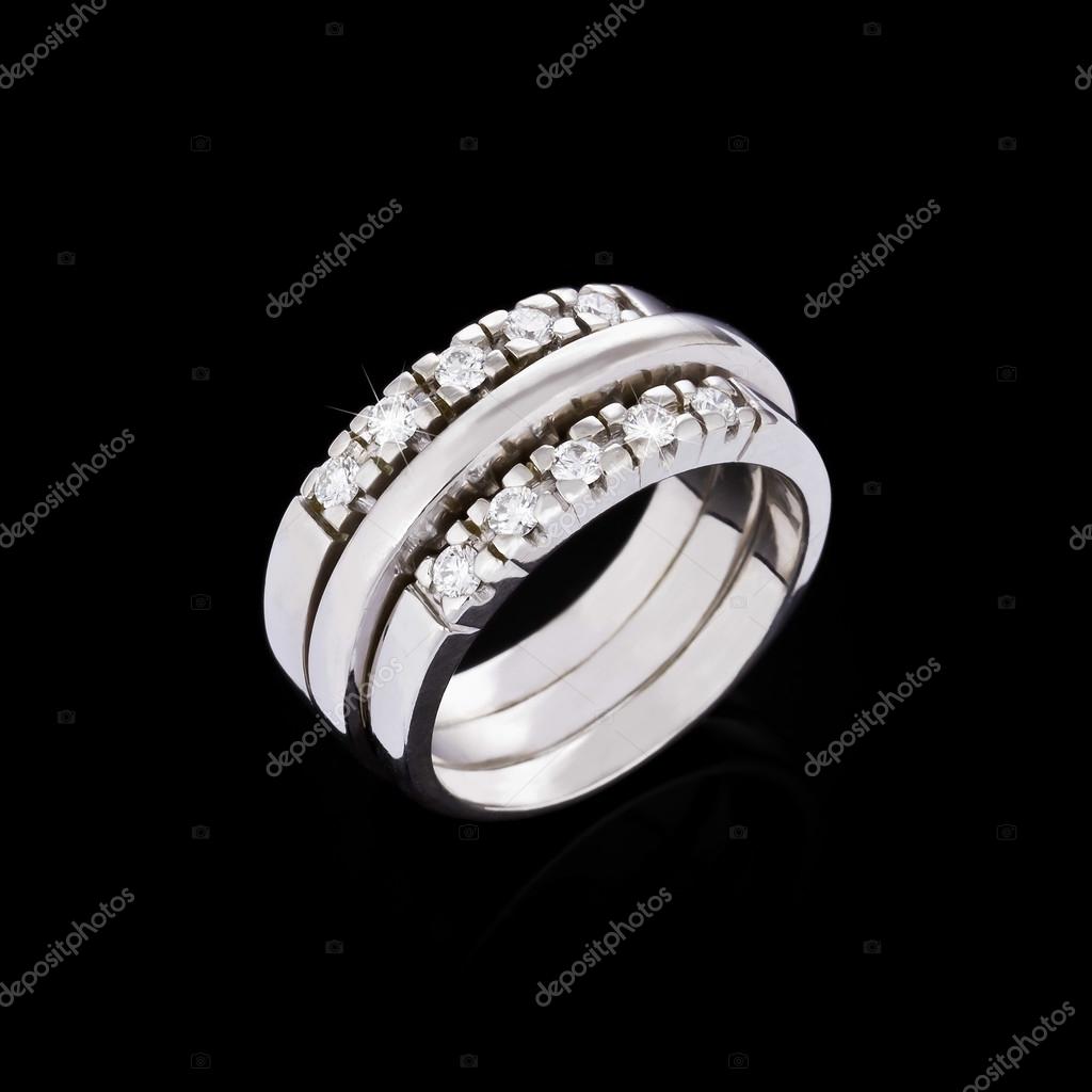 Diamond ring on black background Stock Photo by ©xtrekx 70838755