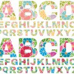 Colorful flower font Stock Vector Image by ©aviany #5575057