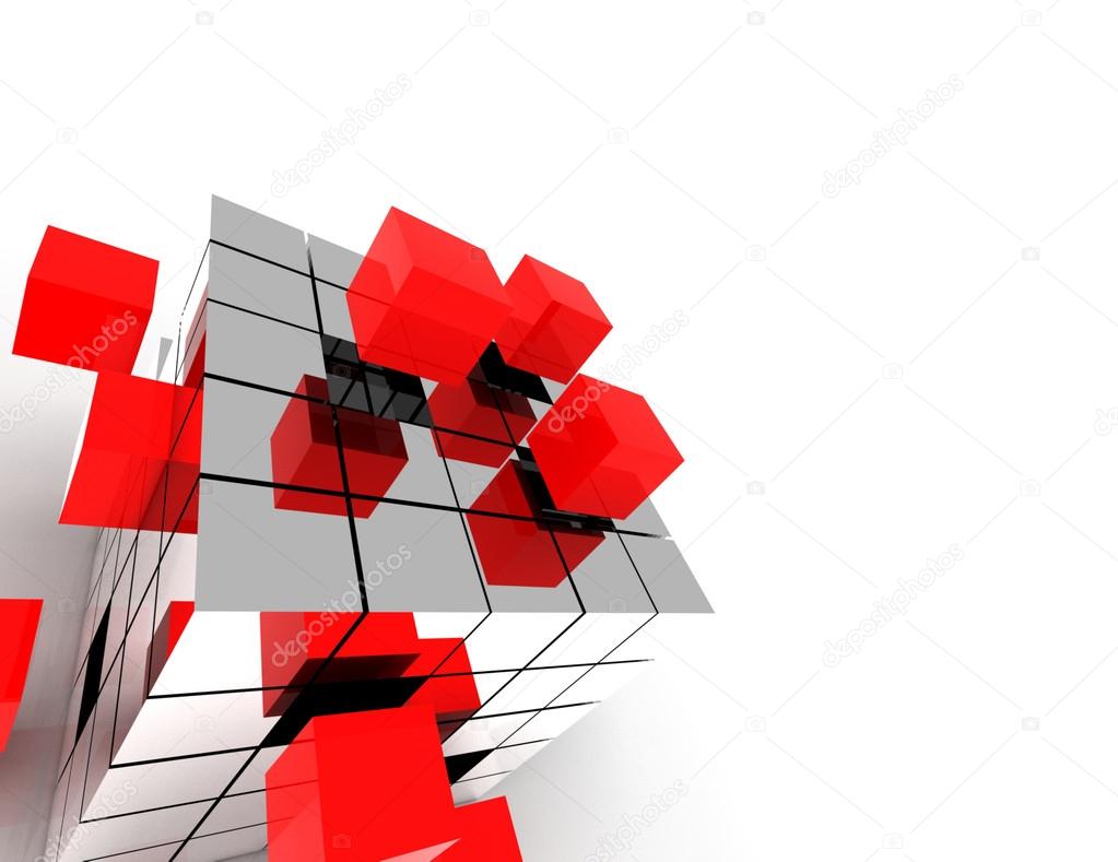 Teamwork business concept - cube assembling from blocks Stock Photo by ...