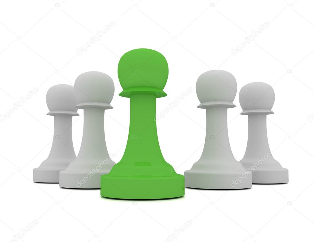 3d chess leader concept on white background — Stock Photo © andreync ...