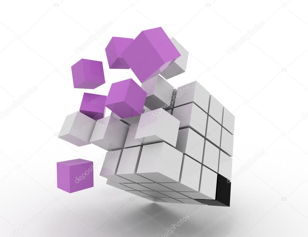 Cubo de explosión: fotografía de stock © andreync #66467937 | Depositphotos