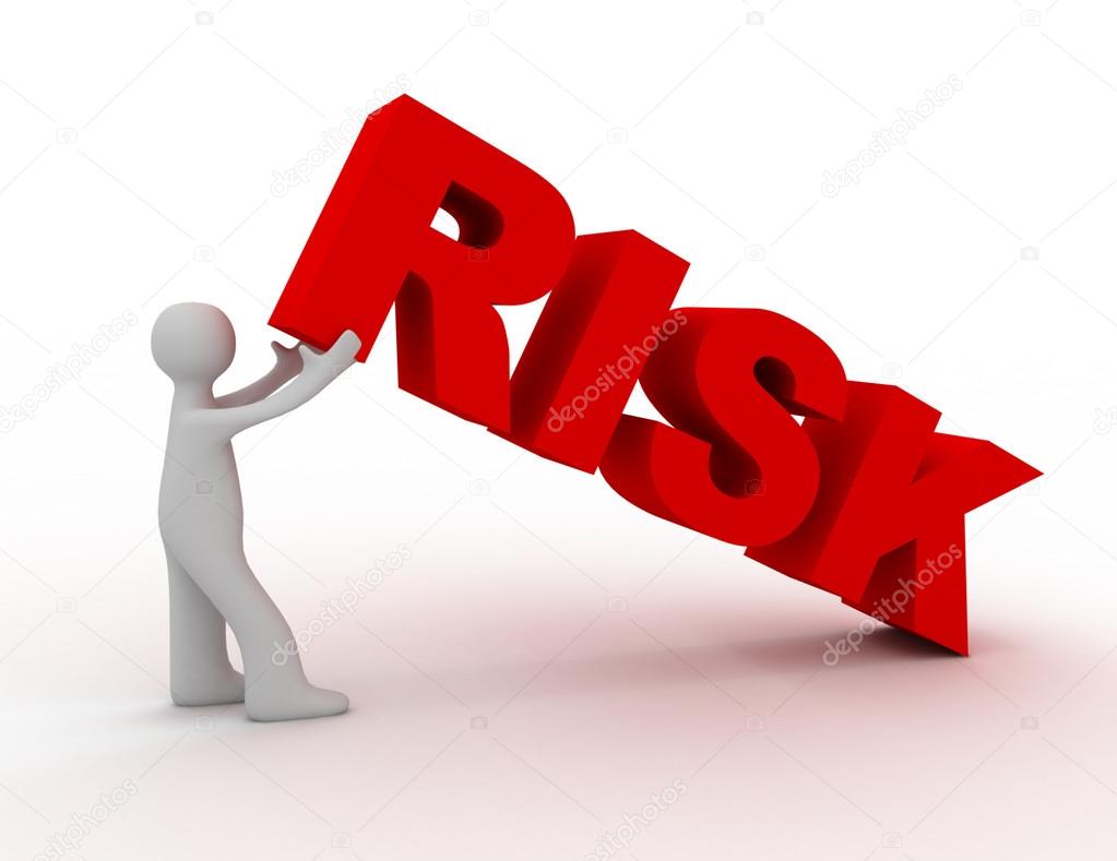 3d hombre levantar riesgo palabra — Foto de stock #71946495 © andreync