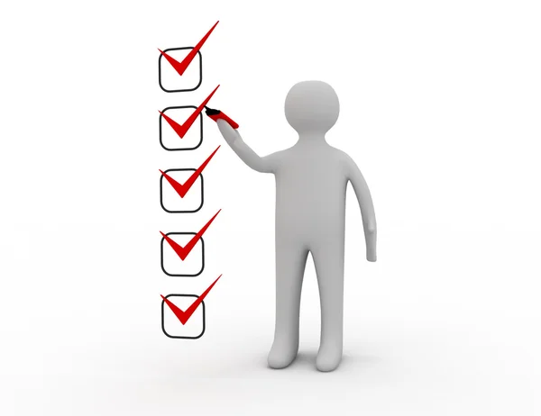 3d man with checklist Stock Photo by ©andreync 10725756