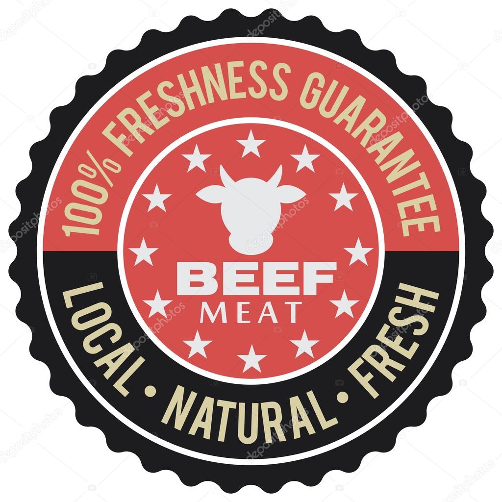 Beef meat label Stock Vector Image by ©mediterranean #106597378
