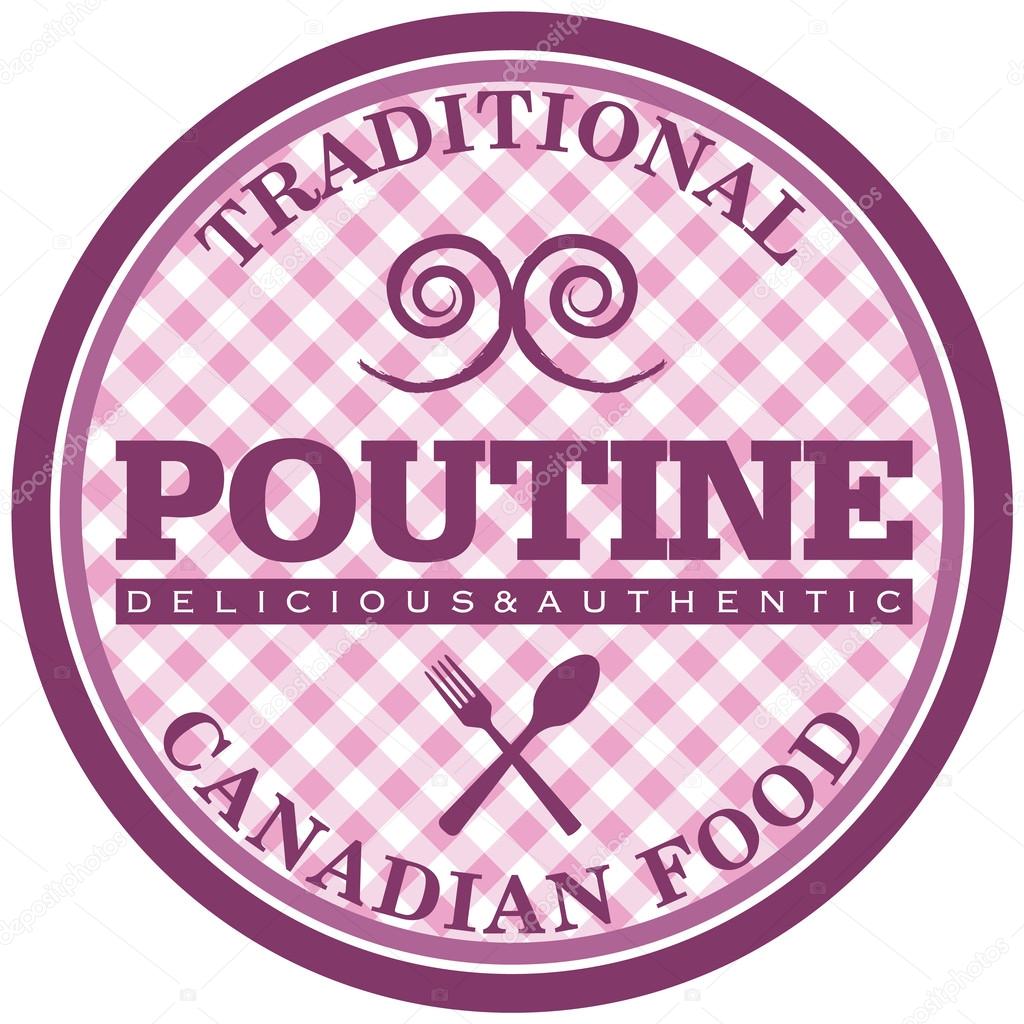 Canadian poutine label Stock Vector by ©mediterranean 61264993